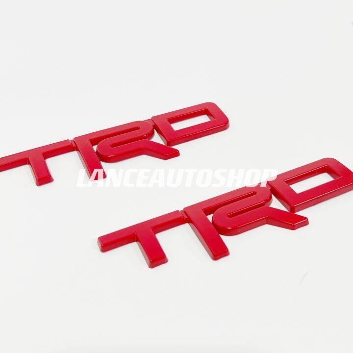 TRD Red Metal Emblem Logo TRD Car Decoration Logo Sticker TRD Metal ...