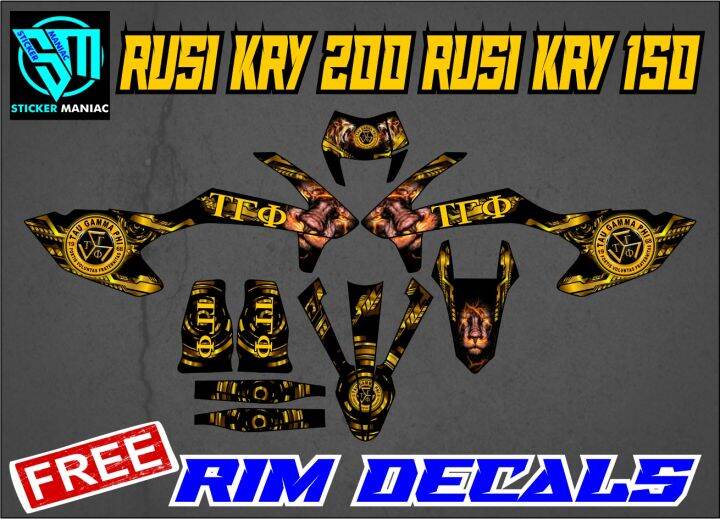 Rusi KRY 200, Rusi KRY 150 full body decals | Lazada PH