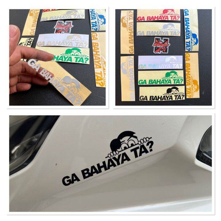 Sticker GA BAHAYA TA Stiker Gak Bahaya Ta Cutting | Lazada Indonesia