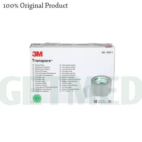 3M TRANSPORE 1527-1 SURGICAL TAPE (12 PIECES) | Lazada PH
