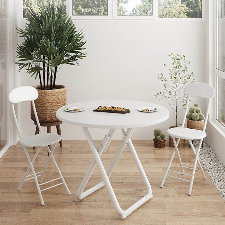 【Fast Delivery】Nordic Wood Folding Round Dining Table Coffee Tea Table ...