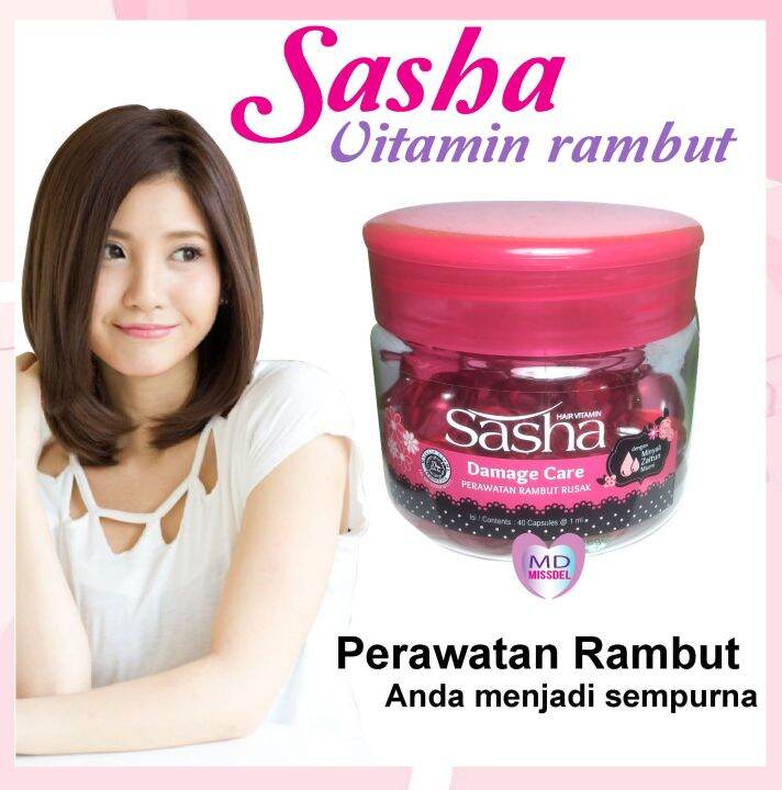 SASHA Vitamin Rambut kemasan botol isi 40 kapsul | Lazada Indonesia