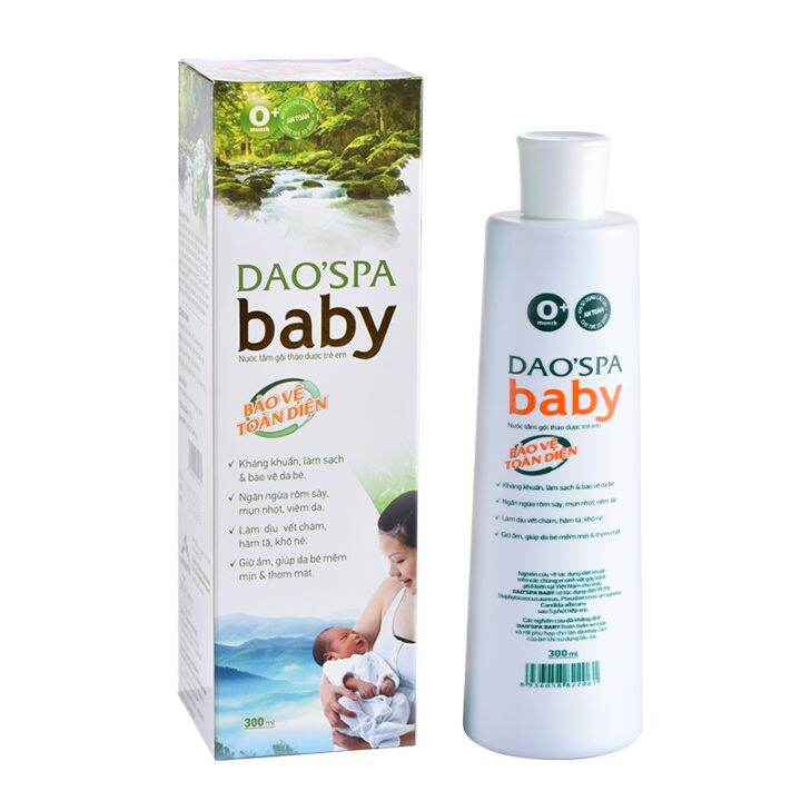 Nước tắm bé thảo dược Dao'Spa Baby - Chai 300ml - Kháng khuẩn, làm dịu ...