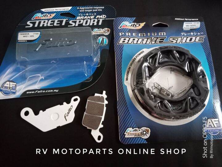 FAITO brake pad / brake shoe Mio i 125 / aerox / soul 125 / yamaha ...