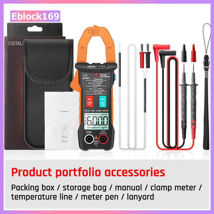 Aneng st206 ดิจิตอลมัลติมิเตอร์ C Lamp Meter 6000 นับ T Rue RMS แอมป์ ...