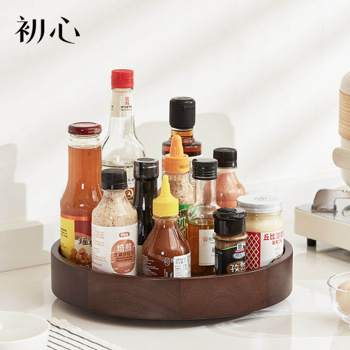 Seasoning Rotating Plate Storage Rack Kitchen Household Cabinet Oil ...