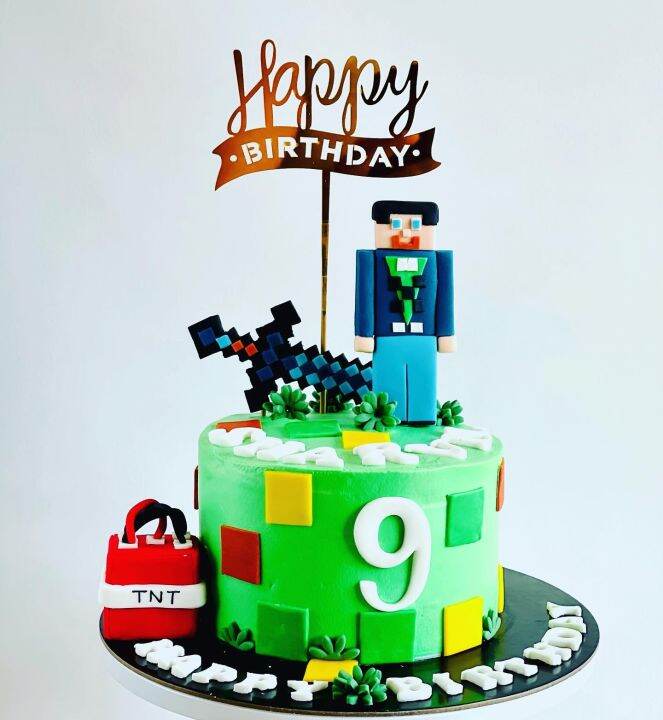 Minecraft Theme Birthday Cake / Customized cake / Eggless cake option ...