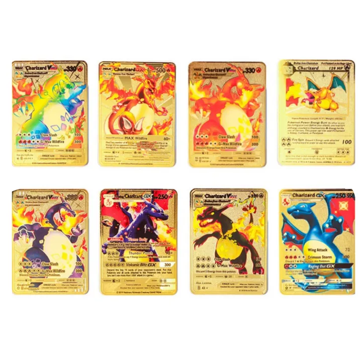 Pokemons Cards 55Pcs TCG Deck Box Gold Foil Card Assorted Cards for ...
