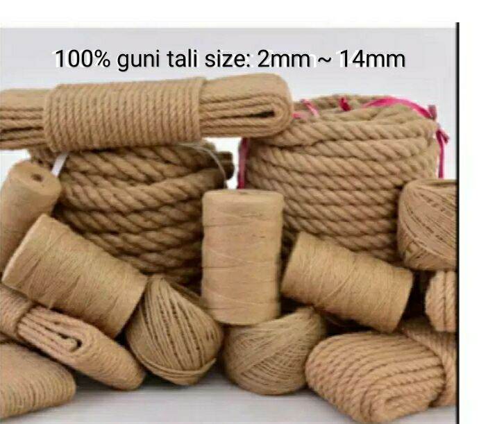 Burlap Jute Rope Thick 2mm~14mm diameter | Lazada