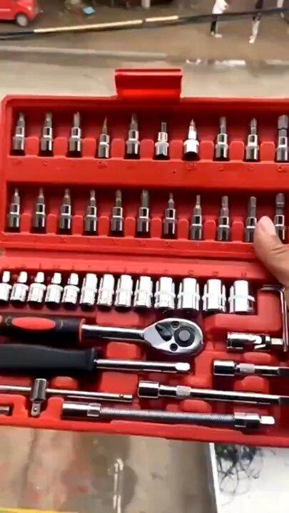 46pcs/set Tool set Box Car Motorcycle Repair Set Hand Tools Home ...
