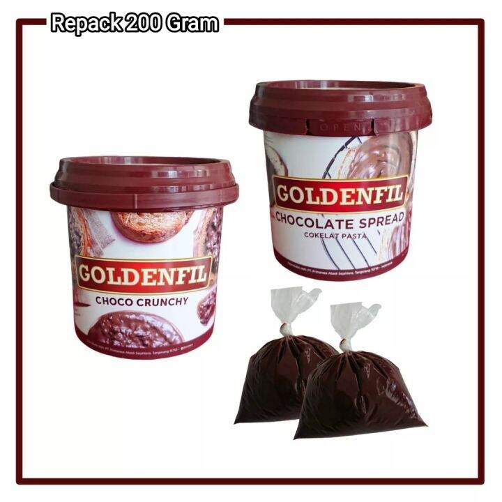 Goldenfil Choco repack 200gram selai coklat premium kemasan plastik ...