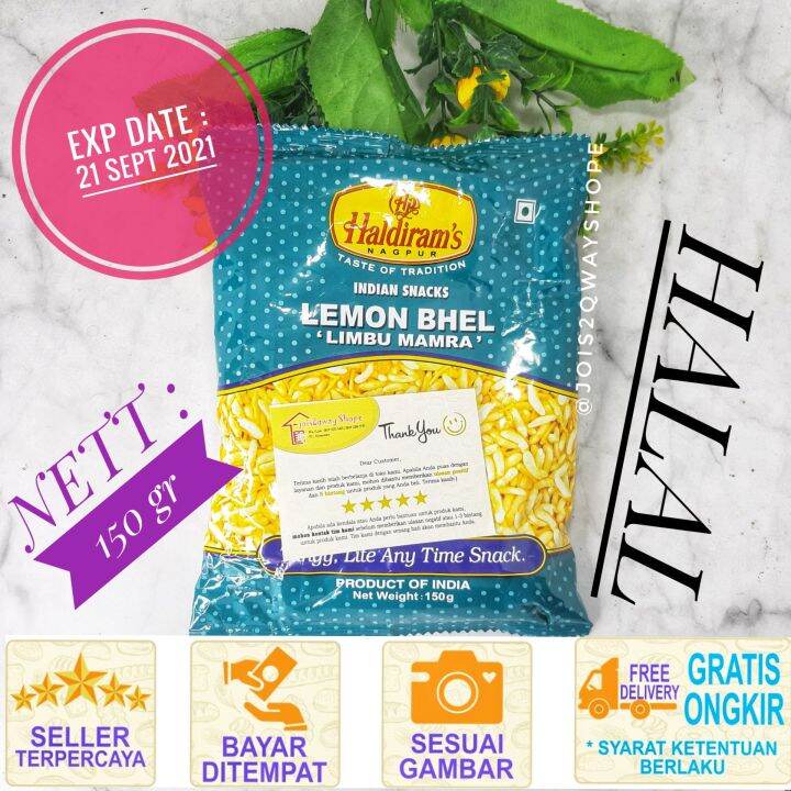 Snack India Haldirams Lemon Bhel 150gr / Cemilan India / Makanan Ringan ...