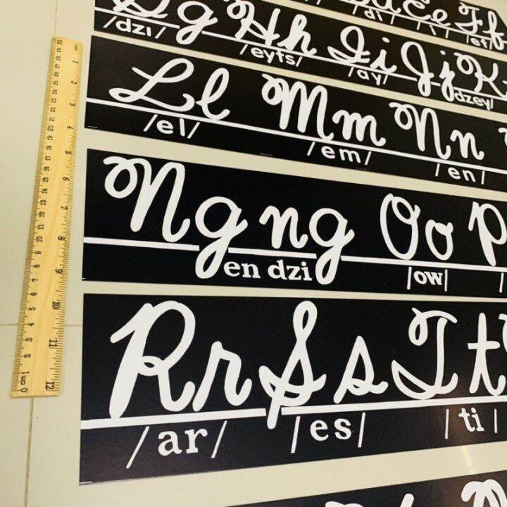 01 set Cursive and Print Alphabet Letters Long Display Poster ...