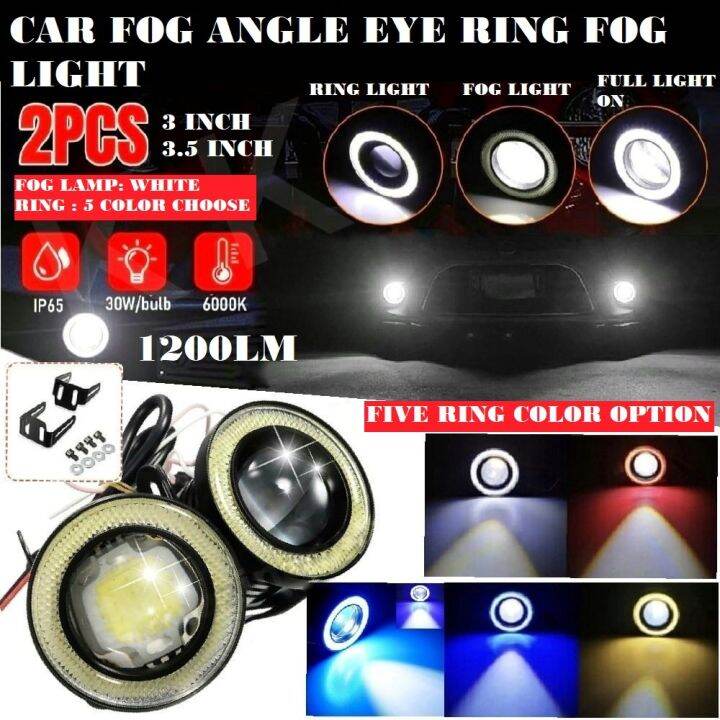 Car Sport Light Led Spotlight Angle Ring Fog Lamp Fog Lights Work Light ...