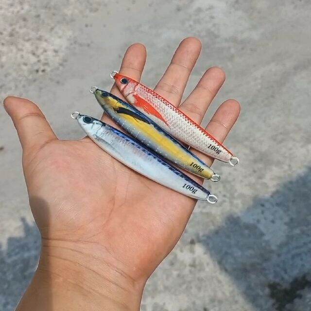 metal jig full gid model gomame 40, 60, 80, 100 gram | Lazada Indonesia