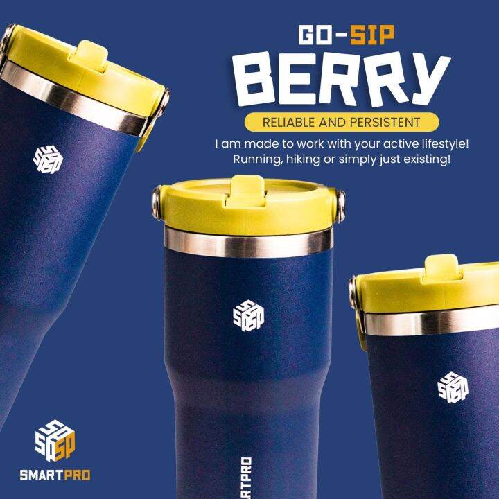 GO-SIP TUMBLER (20oz) Flip and Sip with built in straw. Cup holder ...
