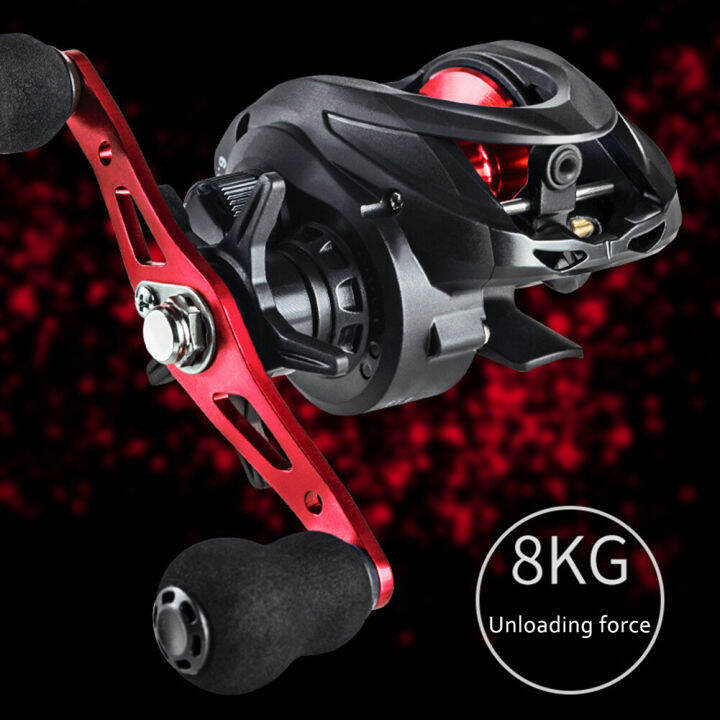 [Local delivery]Metal Spool Baitcasting Reel 8kg Max Drag 6.3/1 High Speed Saltwater Fish Wheel ...
