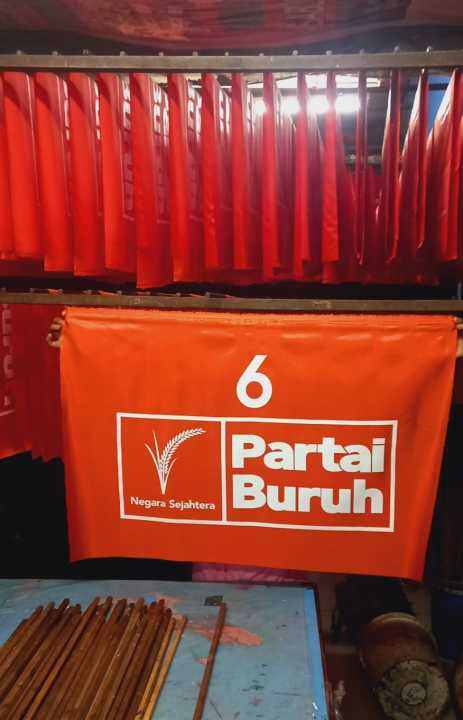 Bendera partai BURUH no 6 ukuran 60x90cm | Lazada Indonesia
