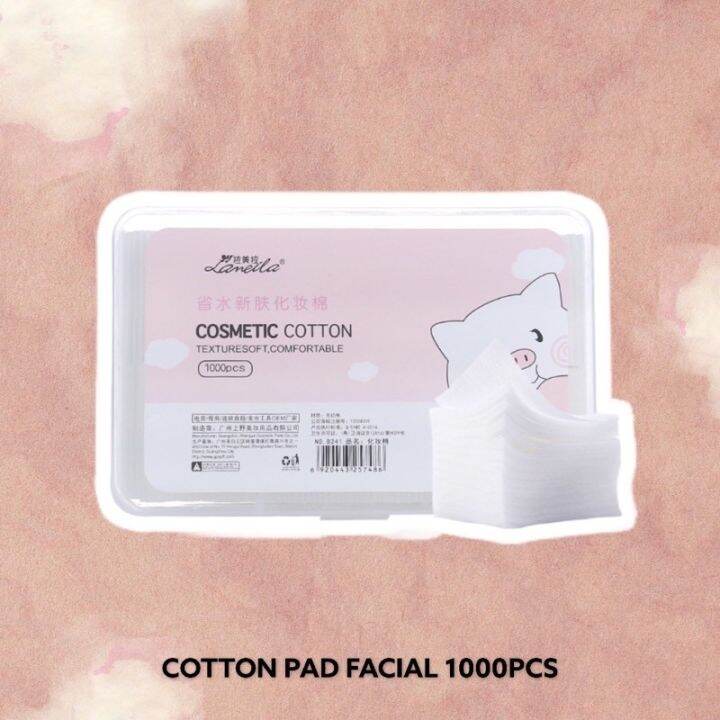 COTTON PAD FACIAL KAPAS PEMBERSIH WAJAH DAN MAKEUP ISI 1000PCS | Lazada ...