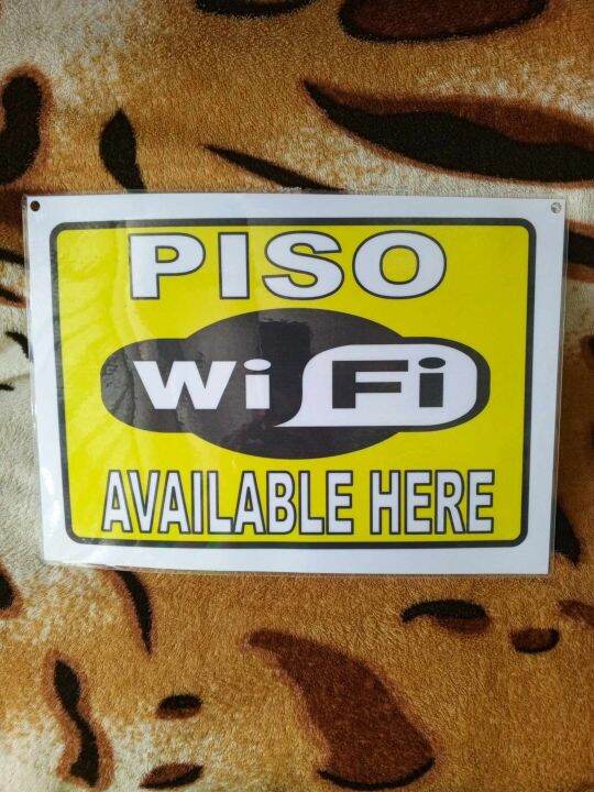 Piso wifi laminated Signages a4 size waterproof makapal | Lazada PH