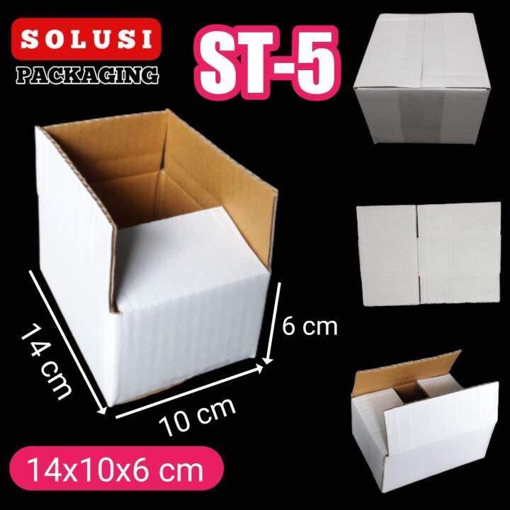 ISI 10 KOTAK KARDUS ST-5 POLOS PUTIH DUS BOX PACKING UNTUK HP SOUVENIR ...