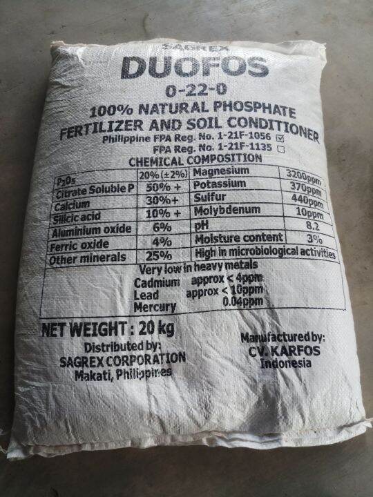 20 kgs DUOFOS 0-22-0 (100% NATURAL PHOSPHATE FERTILIZER & SOIL ...