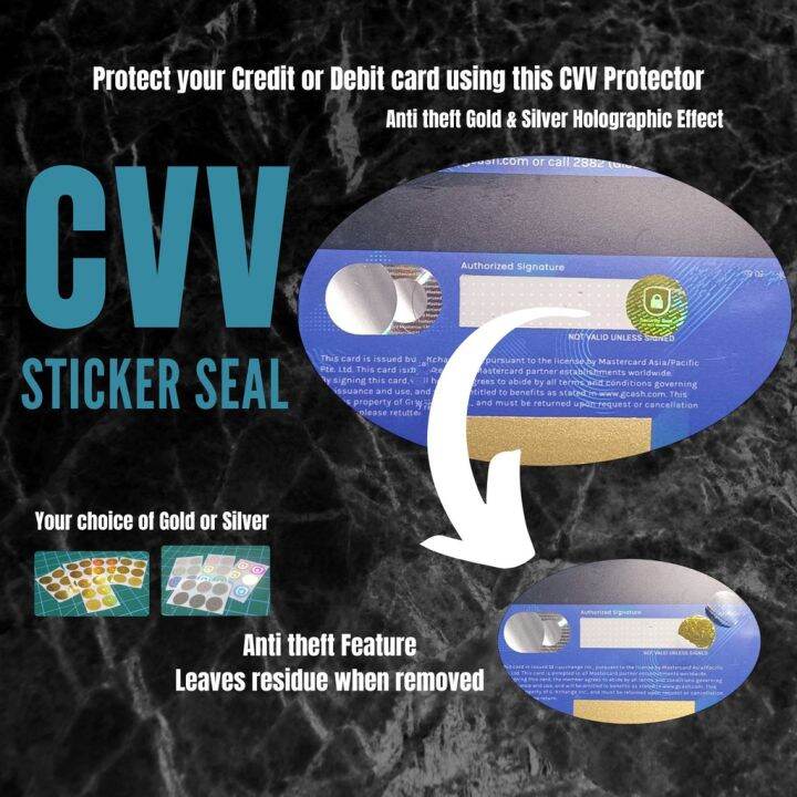 TamperProof CVV sticker seal for Debit/Credit card | Lazada PH