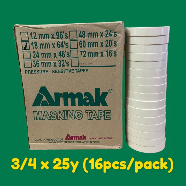 Masking Tape Armak Brand 3/4 x 25y (sold per pack) | Lazada PH
