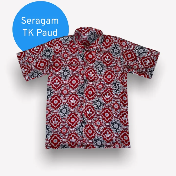 SERAGAM SD BATIK TUNAS HARAPAN MERAH PENDEK KUALITAS PREMIUM | Lazada ...