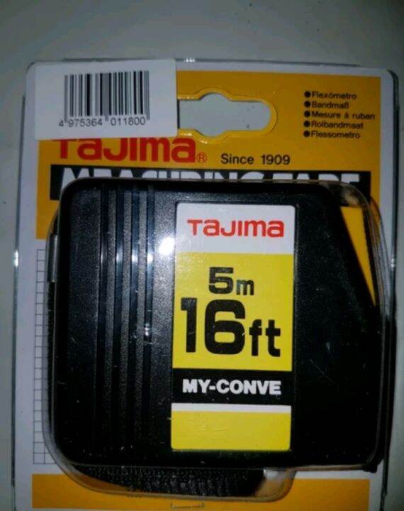 Meteran Roll merek TAJIMA 5 Meter - Measuring Tape MY-CONVE 16ft Made ...