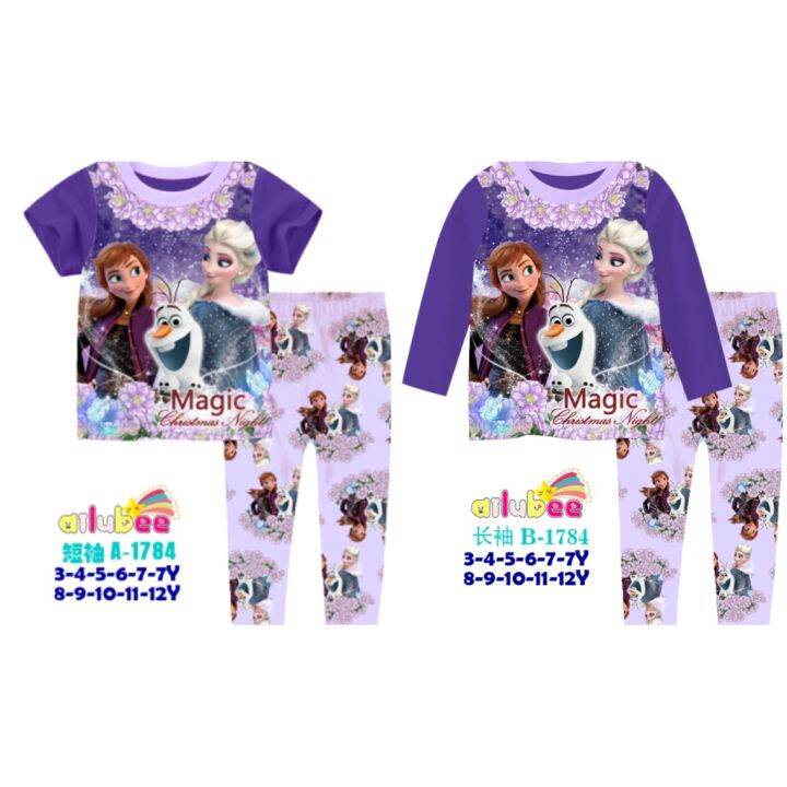 Ailubee Pyjamas Frozen Anna Elsa Girl Sleepwear Frozen | Lazada