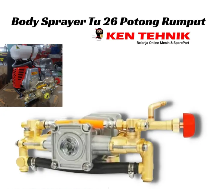 Body Pompa Sprayer TU 26 Mesin Potong Rumput 328 & GX 35 Konverter Pump Assy | Lazada Indonesia