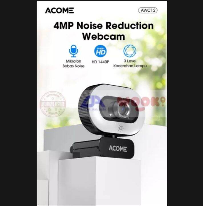 Webcam ACOME 4 MP/1440 Full HD AWC12 USB microphone Garansi RESMI ...