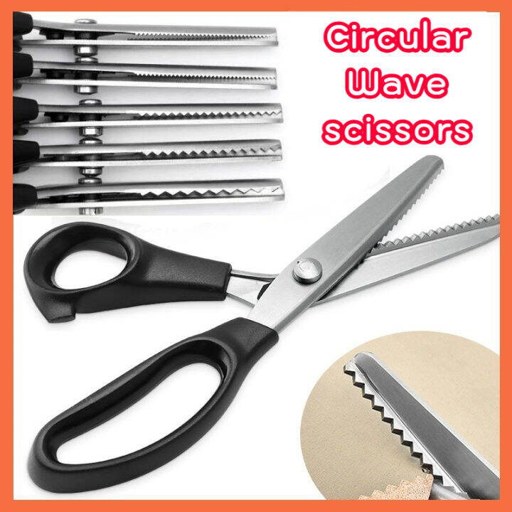Manual Cloth Pattern Lace Scissors Circular Arc Wave Scissors ...