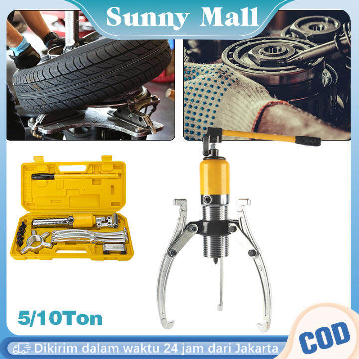 10 Ton 5 Ton penarik bantalan hidrolik 3 Jaw treker hidrolik ...