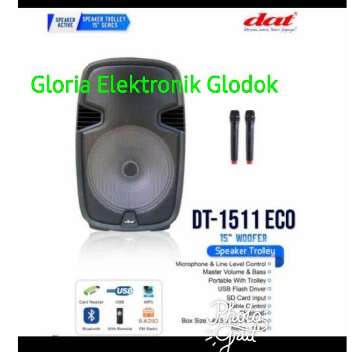 SPEAKER PORTABLE 15 INCH DAT 1511 ECO BLUTOITH WIRELESS SPEAKER ...