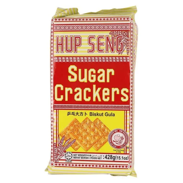 Hup Seng Sugar Crackers 428 gr - Biskuit Manis roti Gula - cap ping ...