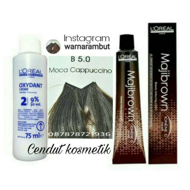 L'OREAL MAJIBROWN B5.0 COOL BROWN / HAIR COLOR / CAT RAMBUT | Lazada ...
