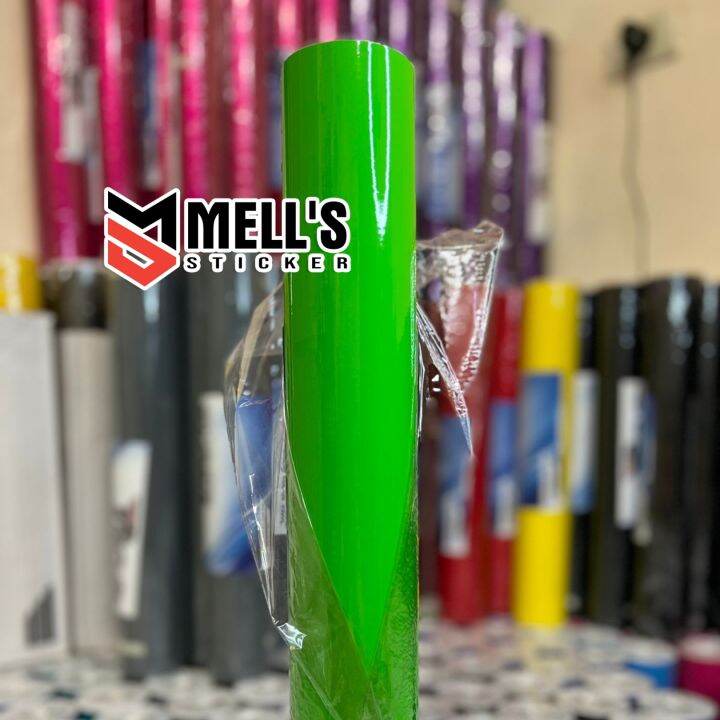 Stiker skotlet hijau glossy lebar 45cm panjang 1meter hijau kilap ...