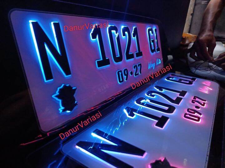 Plat Nomor Mobil Putih ( Semua Mobil Bisa Custom) | Lazada Indonesia