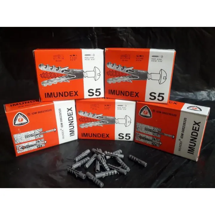 Fisher S5 dan Sekrup 5/8" / Viser Lubang Dinding Imundex / Paket Langsung Siap Pakai | Lazada ...