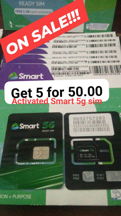 Smart 5g sim card (Activated) | Lazada PH