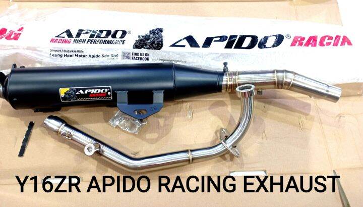 APIDO RACING EXHAUST Y16ZR LC135 YAMAHA Y16 CUTTING STANDARD RACING EXHAUST STAINLESS STEEL ...