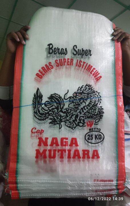 Karung beras 25 kg cap Naga Mutiara isi 50 lembar | Lazada Indonesia