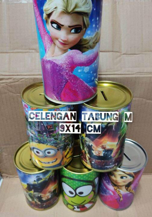 Celengan tabung kaleng M 9x14 cm | Lazada Indonesia