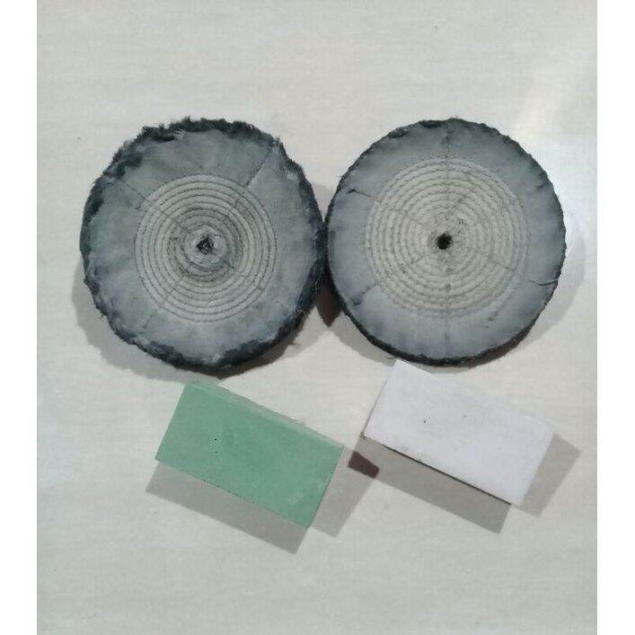 Langsol Hijau Putih 125gram Set Kain Poles Dasar Dan Pinising | Lazada ...