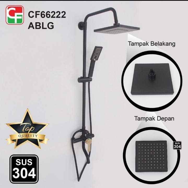 SHOWER PANAS DINGIN BLACK GOLD LENGKAP/SHOWER TIANG COLOUMN/SHOWET SET ...