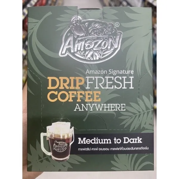 กาแฟดริป คาเฟ่ อเมซอน กาแฟแท้คั่วบด ระดับกลางถึงเข้ม 45 G. Cafe’ Amazon ...