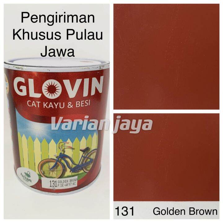 Cat Besi dan Kayu Glovin Golden Brown Coklat | Lazada Indonesia