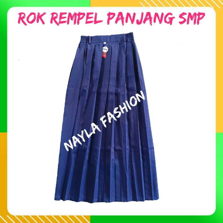 Rok Biru smp panjang bawahan seragam smp panjang | Lazada Indonesia